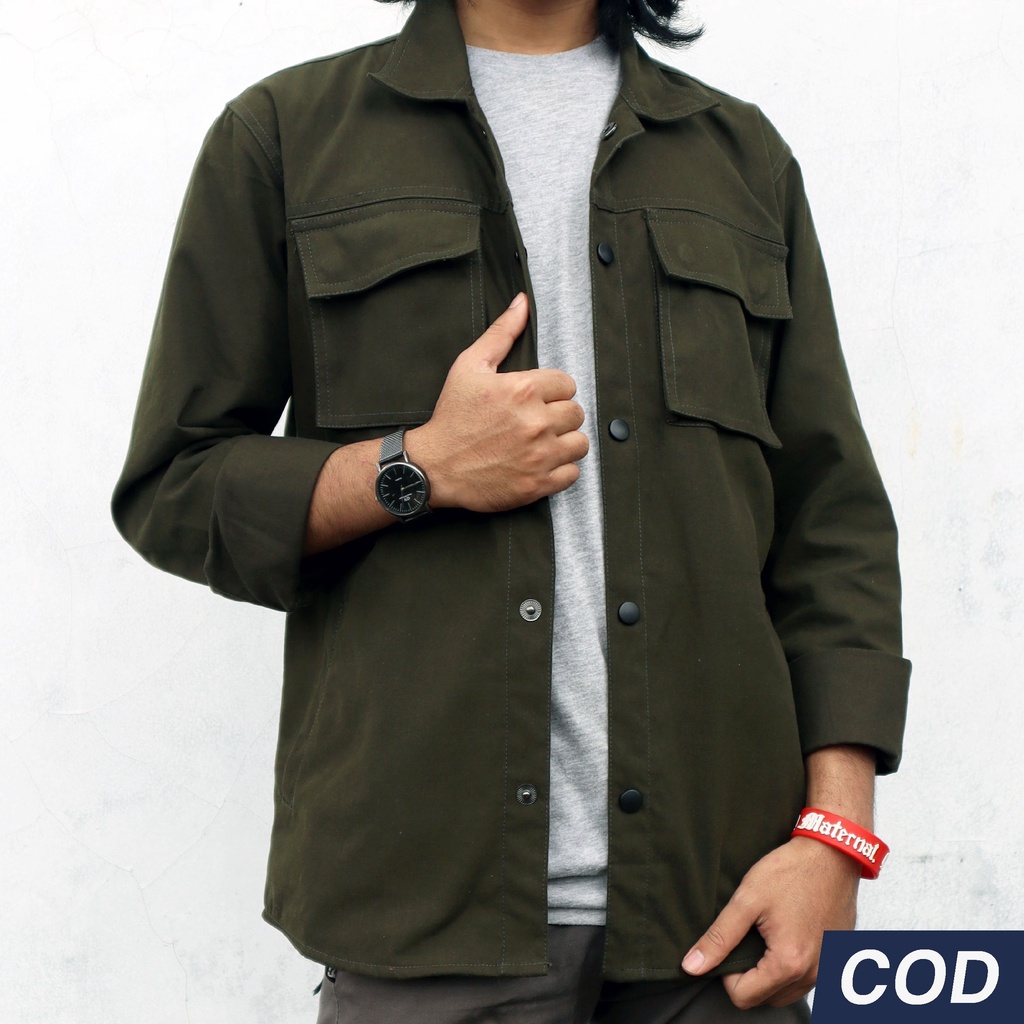 Jual SEMI PARKA || SEMI PARKA SIZE L || KEMEJA WORKSHIRT CASUAL ...