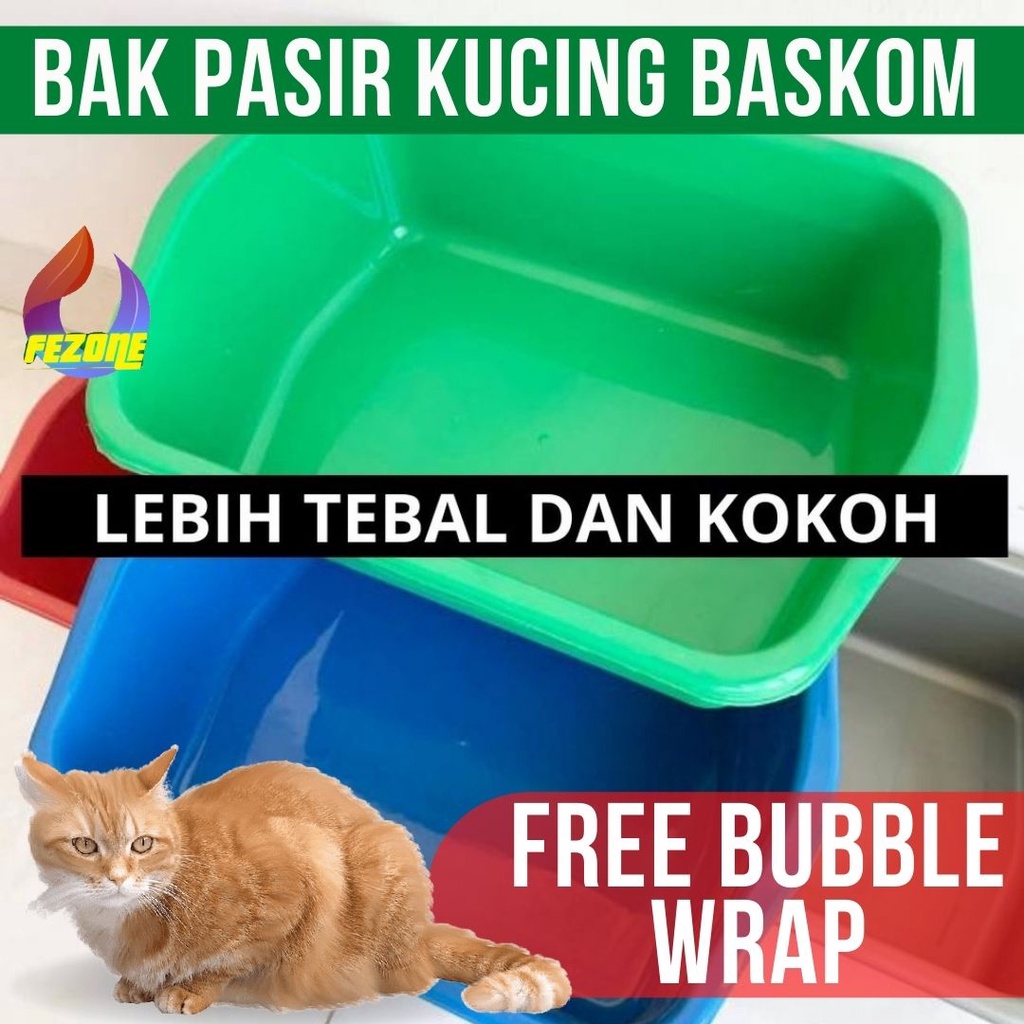 Jual BAK PASIR KUCING BASKOM PLASTIK TEMPAT POOP PUP HEWAN TEMPAT ...