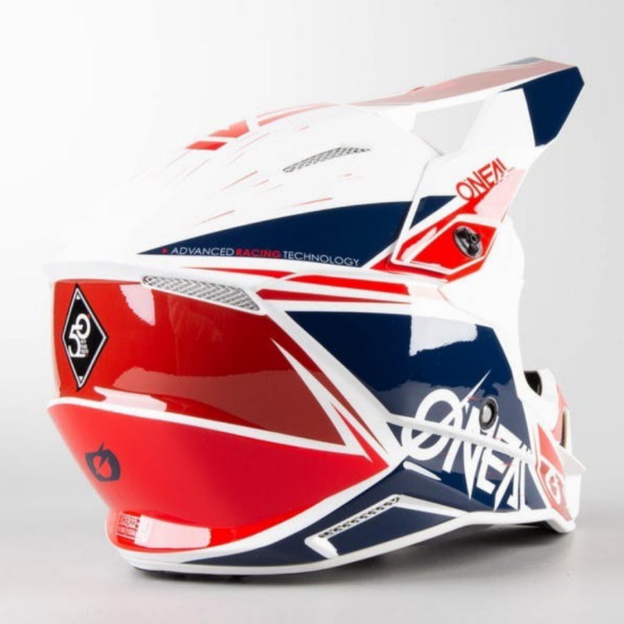 Jual HELM CROSS ONEAL 3 SERIES STARDUST WHITE/BLUE/RED ECE ORIGINAL ...