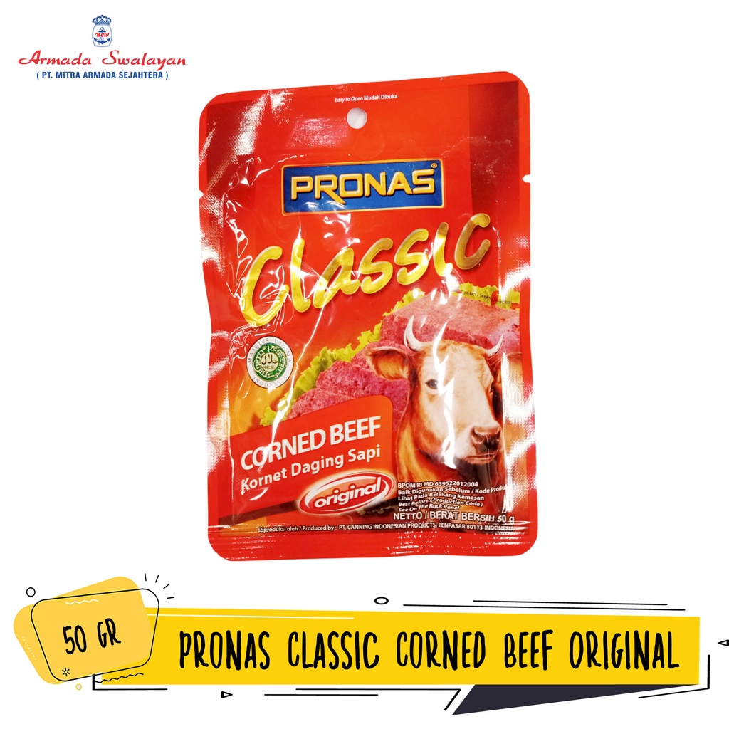 Jual Pronas Classic Corned Beef 50g | Shopee Indonesia