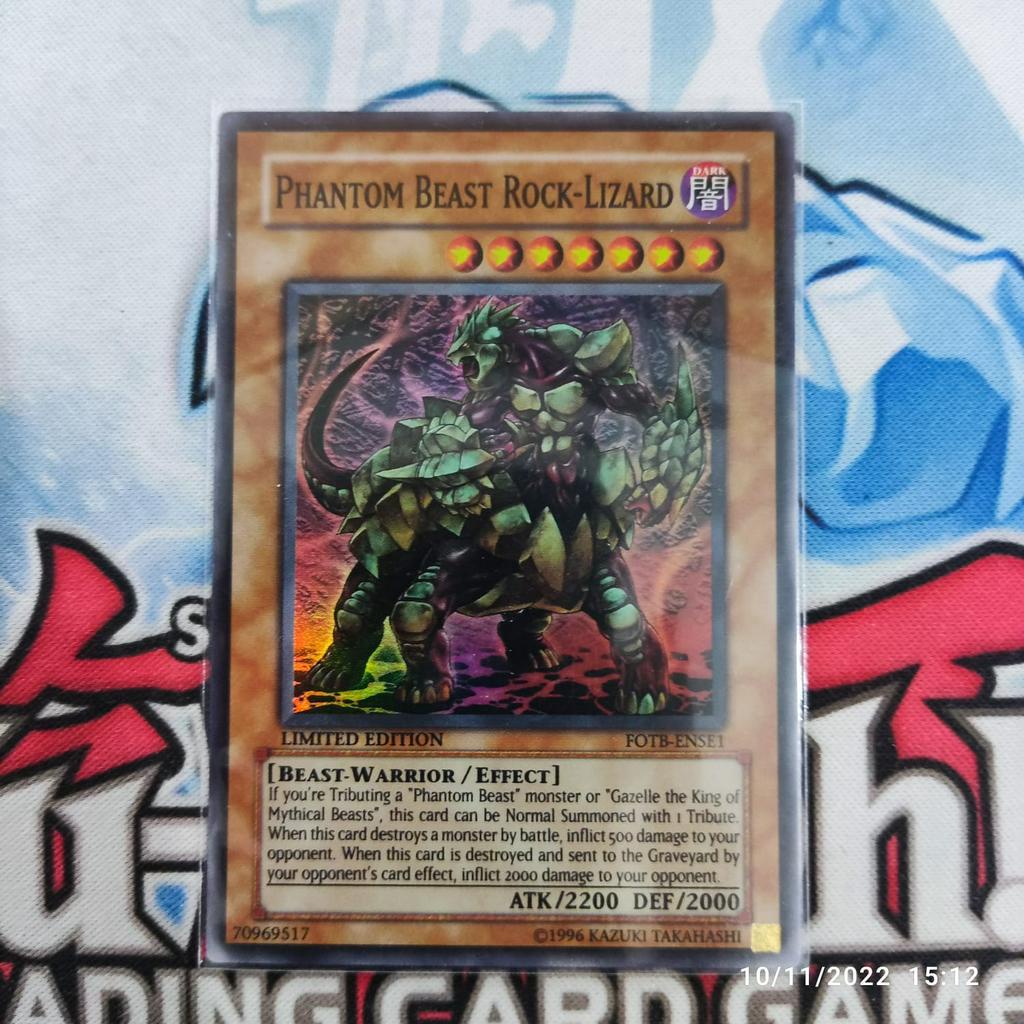 Jual yugioh phantom beast rock lizard FOTB super rare original | Shopee ...