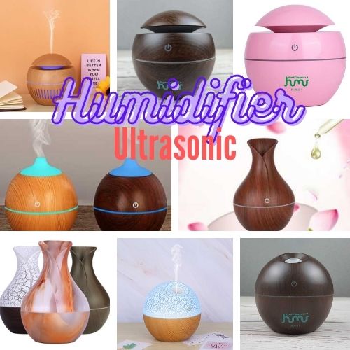 Jual Varian Humidifier Bulat Kecil Minimalis Desain Kayu 130ML Model ...