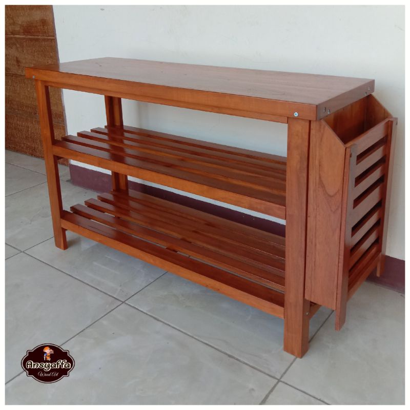 Jual Bangku Kayu Jati, Rak Sepatu, Rak Susun, Rak Buku, Rak Kayu, Meja ...