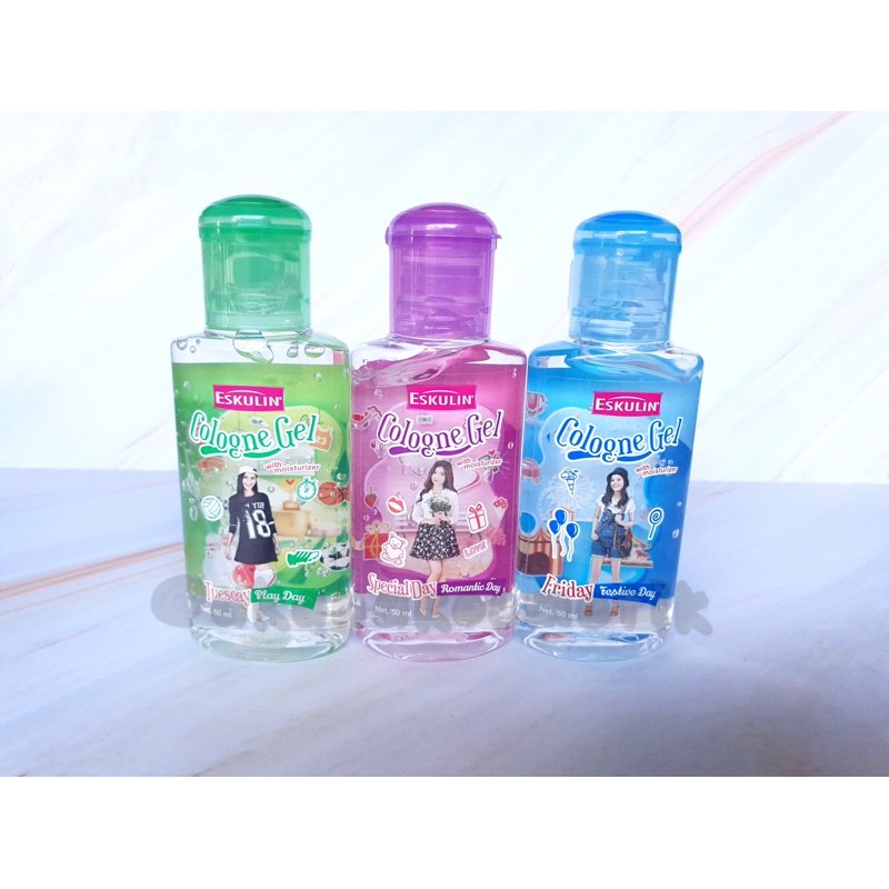Jual ESKULIN COLOGNE GEL PLAY DAY/ROMANTIC DAY/FESTIVE DAY 50 ml ...