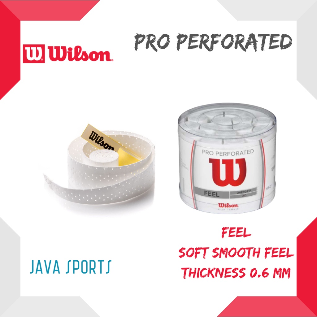 Jual Overgrip Tenis Wilson Pro Perforated X1 | Feel | Soft Feel | 0.6mm ...
