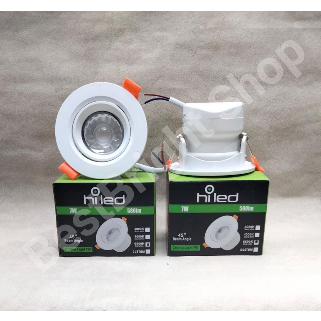 Jual Lampu SpotLight Plafon Downlight LED COB HILED 7W 7 WATT Inbow ...