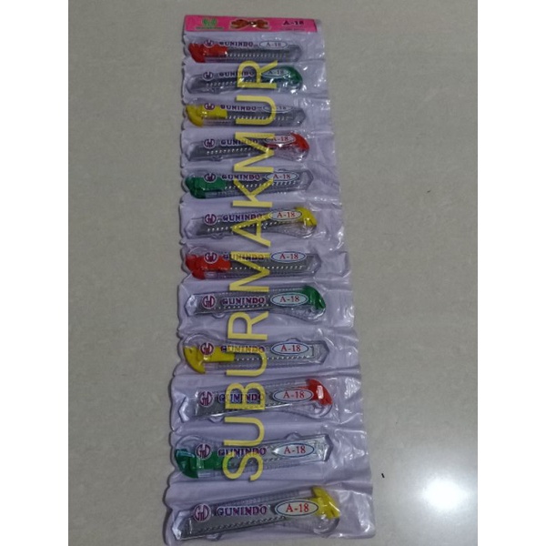 Jual (12Pcs) CUTTER STAINLESS STEEL ANTI KARAT ukuran BESAR - CUTTER ...