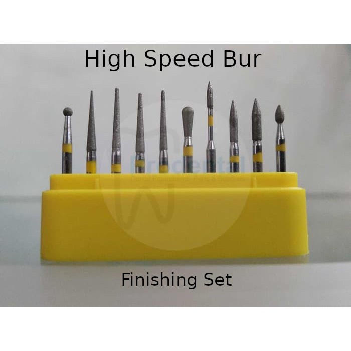 Jual Dental diamond bur finishing high speed kit bur finishing preparation preparasi crown gigi ...