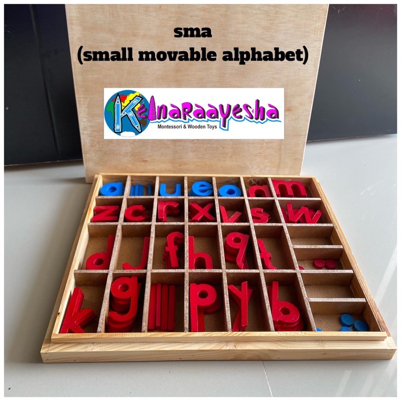 Jual Montessori small movable alphabet premium / sma premium /huruf ...
