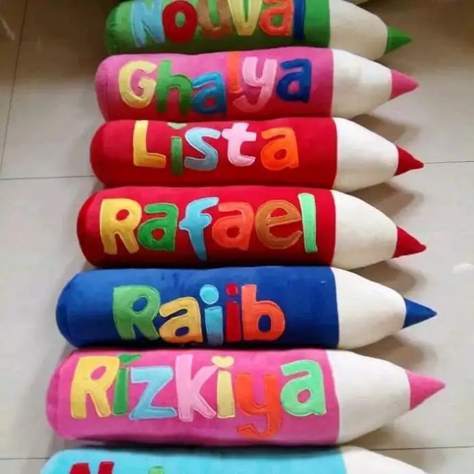 Jual BANTAL / GULING PENSIL CUSTOM NAMA | Shopee Indonesia