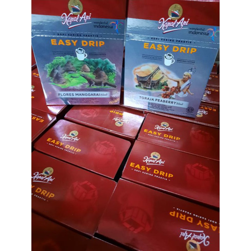 Jual Kapal api easy drip kopi bubuk saring 50g(5 sachet@10g) | Shopee ...