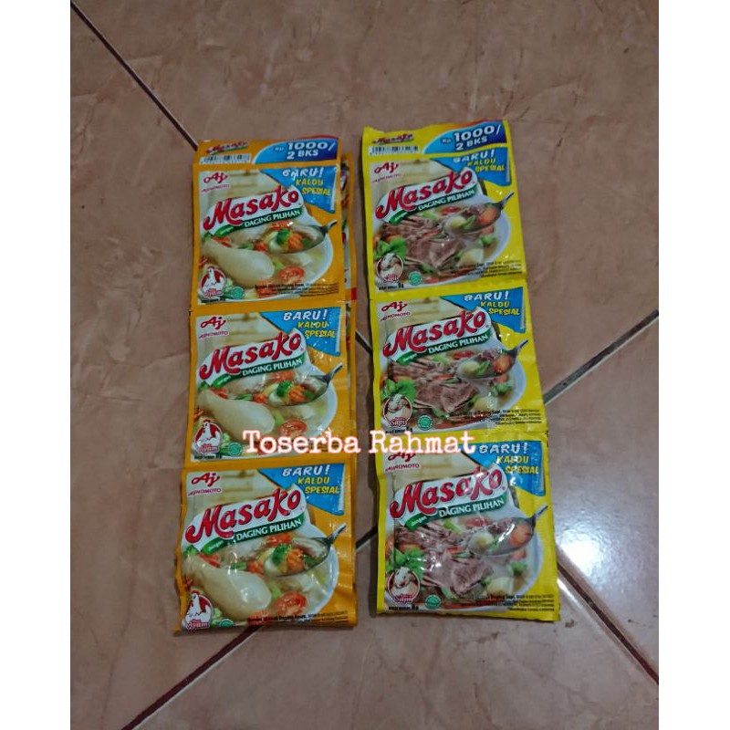 Jual MASAKO SAPI/AYAM 1 RENTENG ISI 12 SACHET | Shopee Indonesia