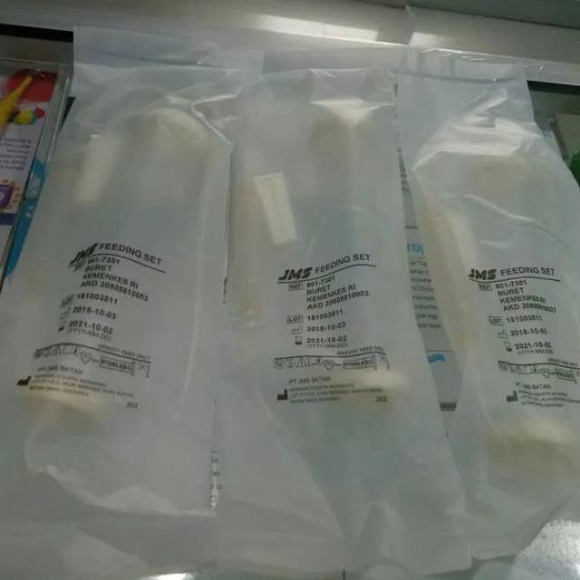 Jual FEEDING SET JMS 100 ML (PCS) TUTUP BISA DIBUKA / BURET INFUS / NGT ...