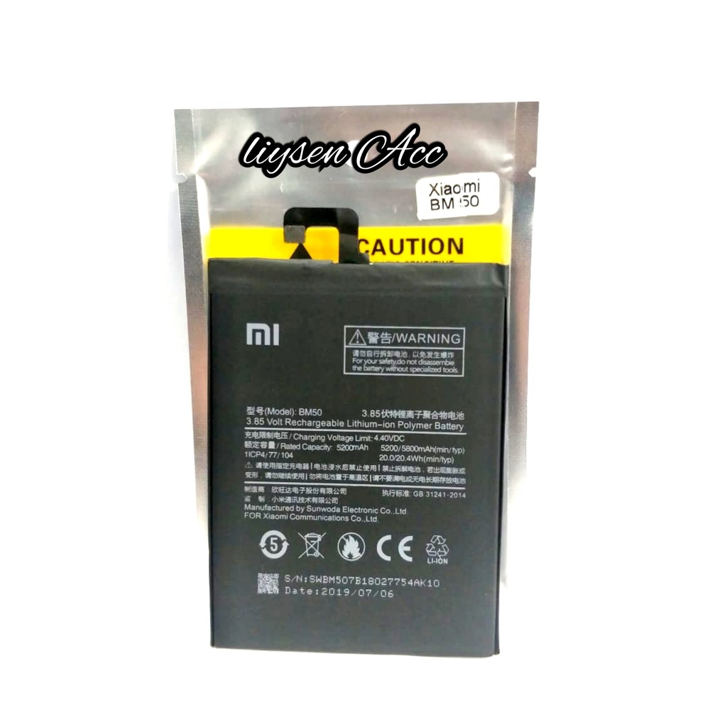 Jual BATTERY BATRE BATERAI XIAOMI MI MAX 2 || BM50 ORIGINAL 100% | Shopee Indonesia