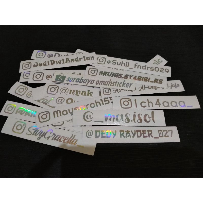 Jual CUSTOM Sticker hologram ID sosmed.Minimum order 2 sticker,bisa ...