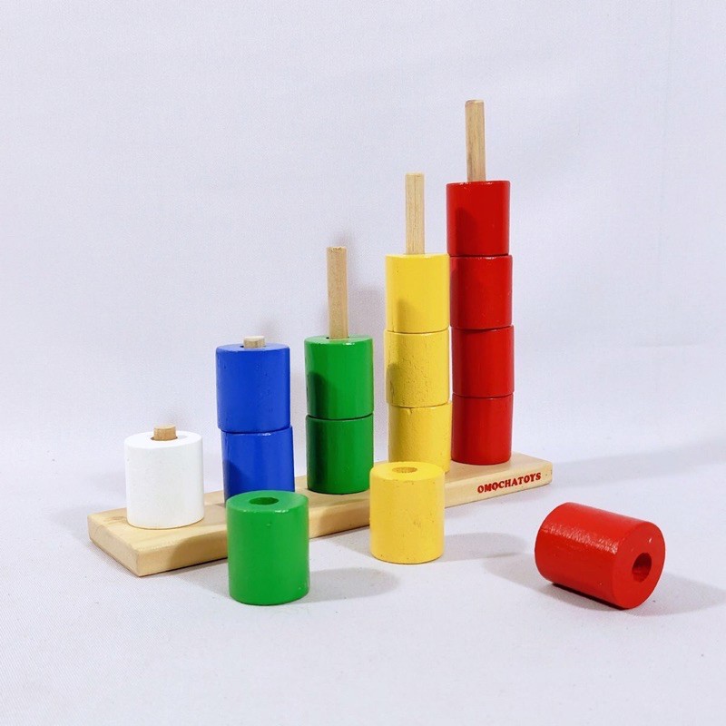 Jual Abacus Silinder Tower Mainan Kayu Pengenalan Warna | Shopee Indonesia