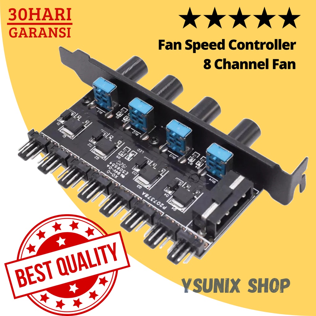 Jual 8 Ports 3 Pin 4Pin 12V Fan Hub Cooling Fan Speed Controller ...