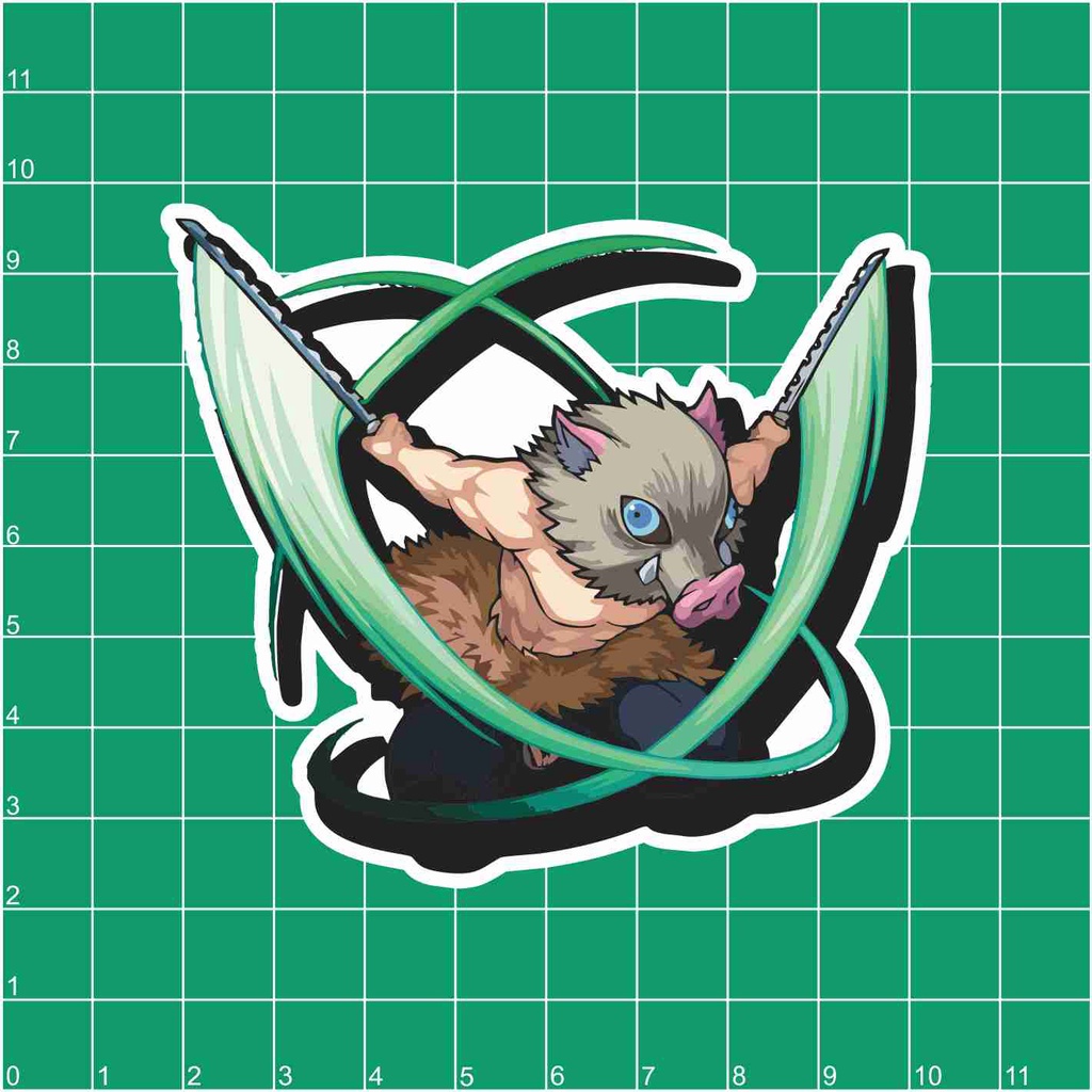 Jual Sticker - Stiker Kimetsu No Yaiba -Demon Slayer- Inosuke Hashibira ...