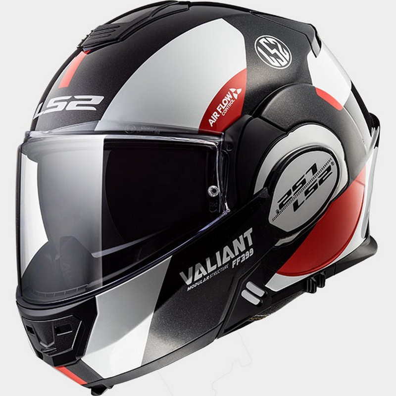 Jual LS2 FF399 VALIANT AFAN WHITE BLACK RED | HELM MODULAR | HELM FULL ...