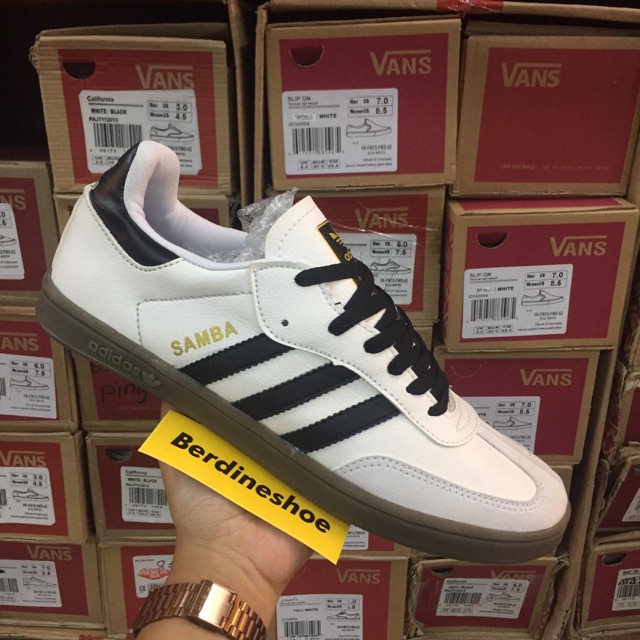 Jual Adidas samba putih strip hitam | Shopee Indonesia