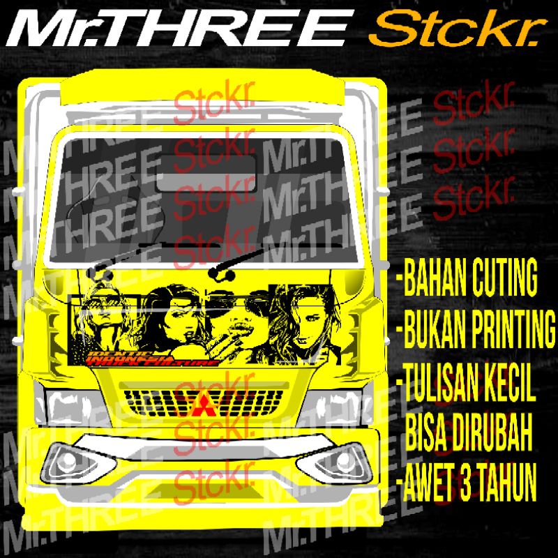 Jual STICKER TRUK CUSTOM SILUET WAJAH CABIN DEPAN MURAH DAN BERKUALITAS ...