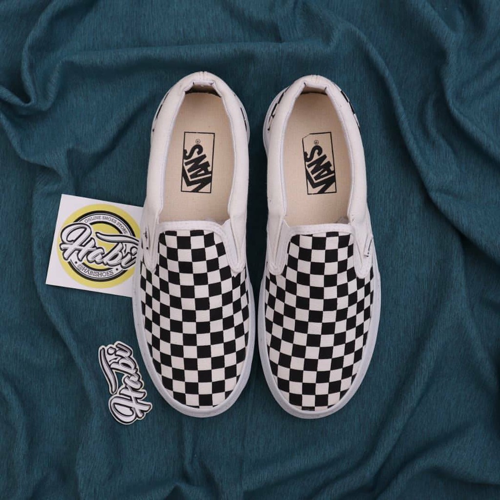 Jual Vans Slip On Mono OG Checkerboard Black White PREMIUM BNIB ...