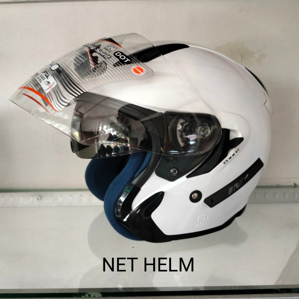 Jual HELM INK METRO SOLID WHITE DOBLE VISOR ORIGINAL INK METRO GRATIS ...