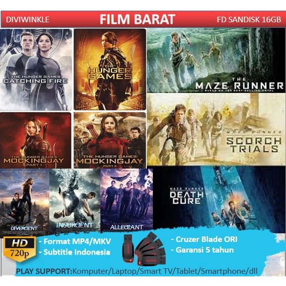 Jual Flashdisk ORI isi F1lm Maze Runner, Hunger Games & Divergent ...