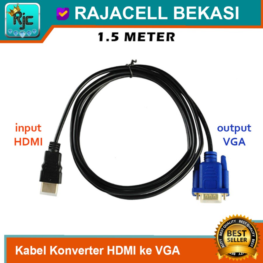 Jual Kabel HDMI to VGA Converter Adapter Konverter dari Hdmi ke Monitor VGA | Shopee Indonesia