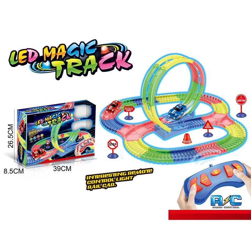 Jual BEN MOBIL MAGIC TRACK LED glow in the dark mainan mobil anak ...