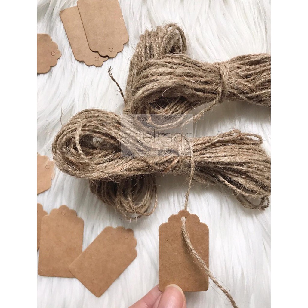 Jual Tali Goni | Tali Rami ply Serat Natural Sticker Handmade Gift Tag ...