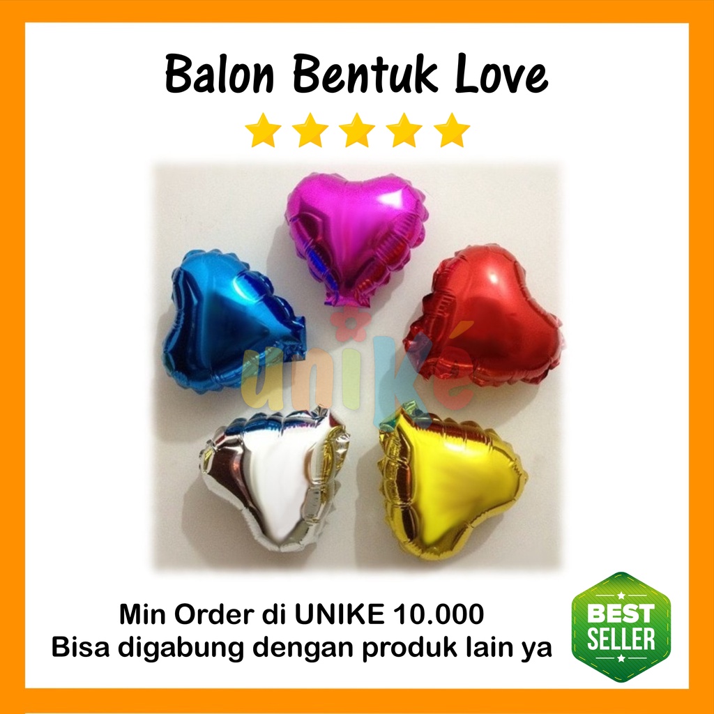 Jual Balon Foil Love dan Star 18 Inch / 45 cm 18" Perlengkapan Pesta ...
