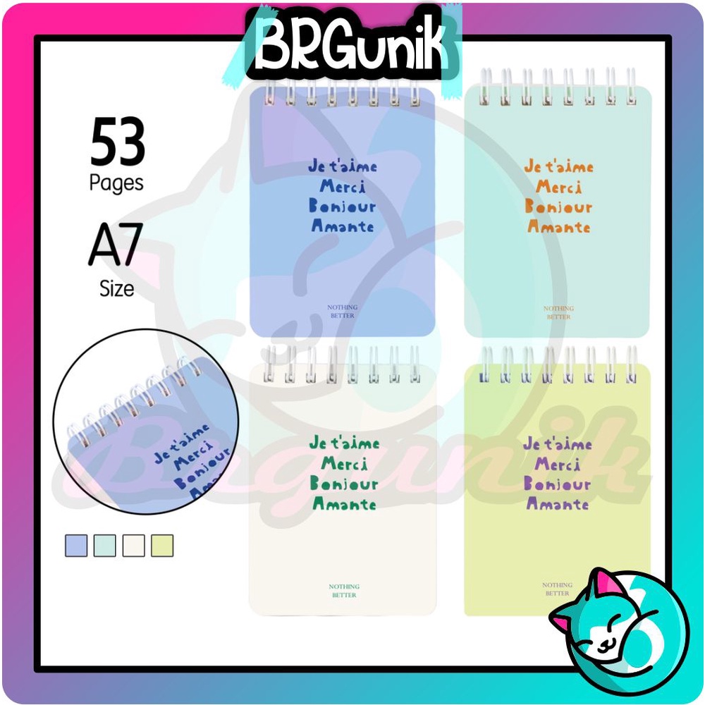 Jual BRGUNIK Spiral Notebook / Buku Tulis Buku Catatan Spiral Mini ...