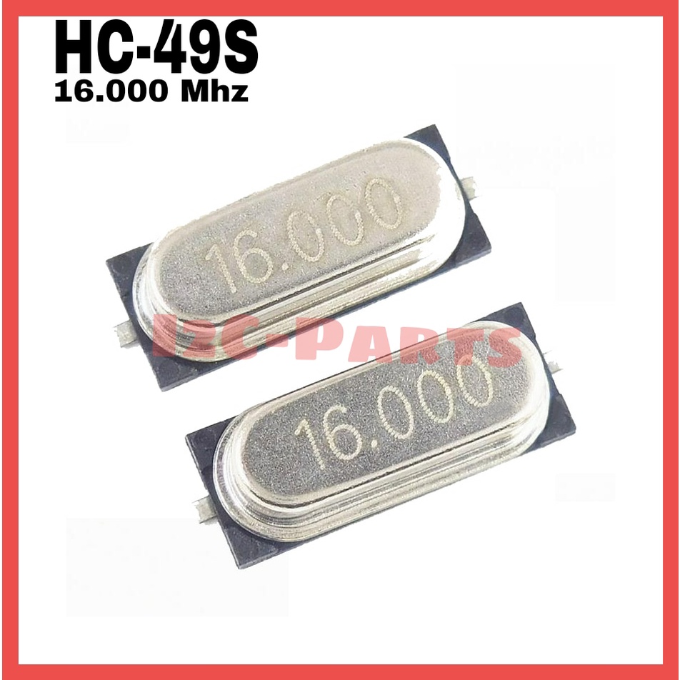 Jual Crystal 16MHz XTAL 16.000 Kristal 16 MHz HC-49S Oscillator SMD SMT | Shopee Indonesia