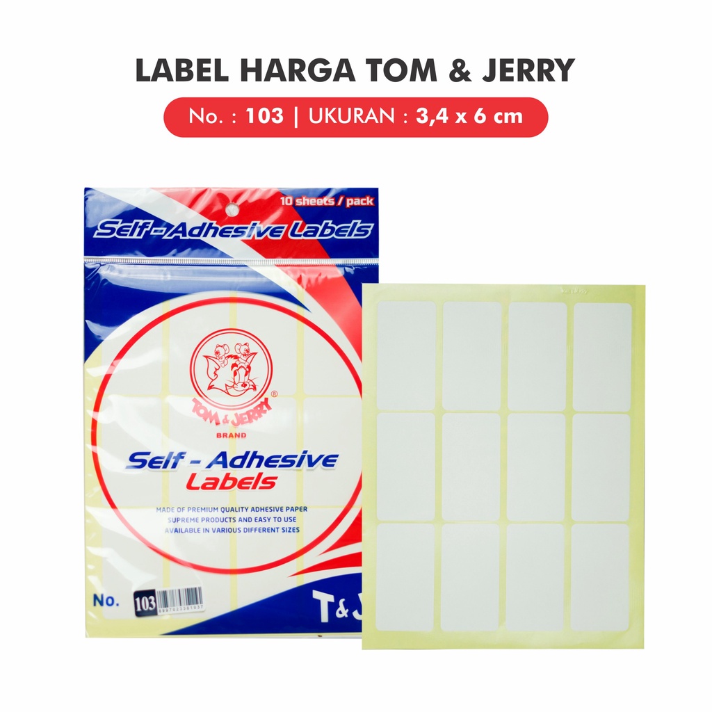 Jual Label Harga Stiker Nama Undangan Champion No 99 No 103 No 112 Isi ...