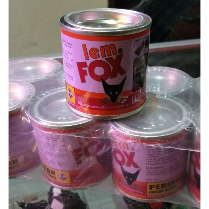 Jual Lem Fox 70g untuk kulit karet kayu karpet vinyl busa 70 gram g ...