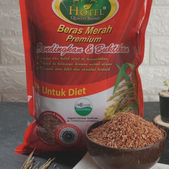 Jual BERAS- HOTEL BERAS MERAH PREMIUM - 2 KG -UNGGULAN. | Shopee Indonesia
