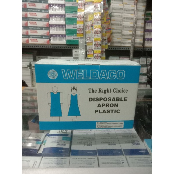 Jual Apron Plastik Putih Weldaco/ Apron | Shopee Indonesia