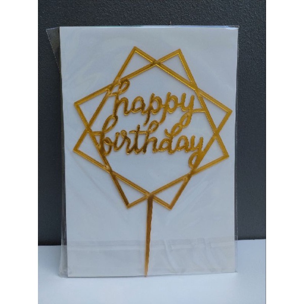 Jual Topper Happy Birthday, Happy Anniversary, Bride To Be (Gold Series ...