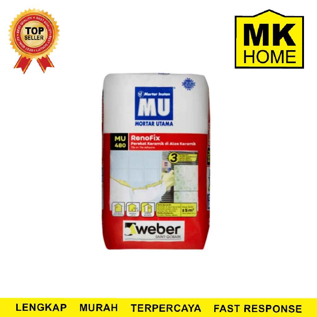 Jual MU 480 MORTAR UTAMA SEMEN PASANG KERAMIK DIATAS KERAMIK - 25KG ...