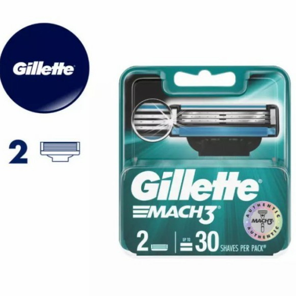 Jual BISA BAYAR DI TEMPAT Gilette Mach 3 Cartridge refill isi 2 ...