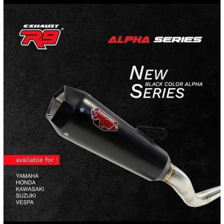 Jual Knalpot R9 Exhaust Alpha Black Series All New Nmax All New Aerox ...