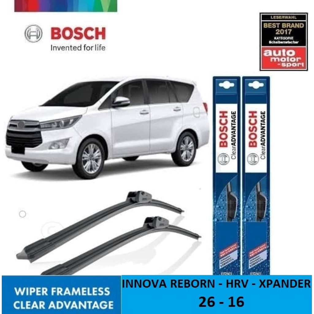 Jual Paket Wiper Innova Reborn HRV Xpander BOSCH Frameless Pisang 26 16 ...