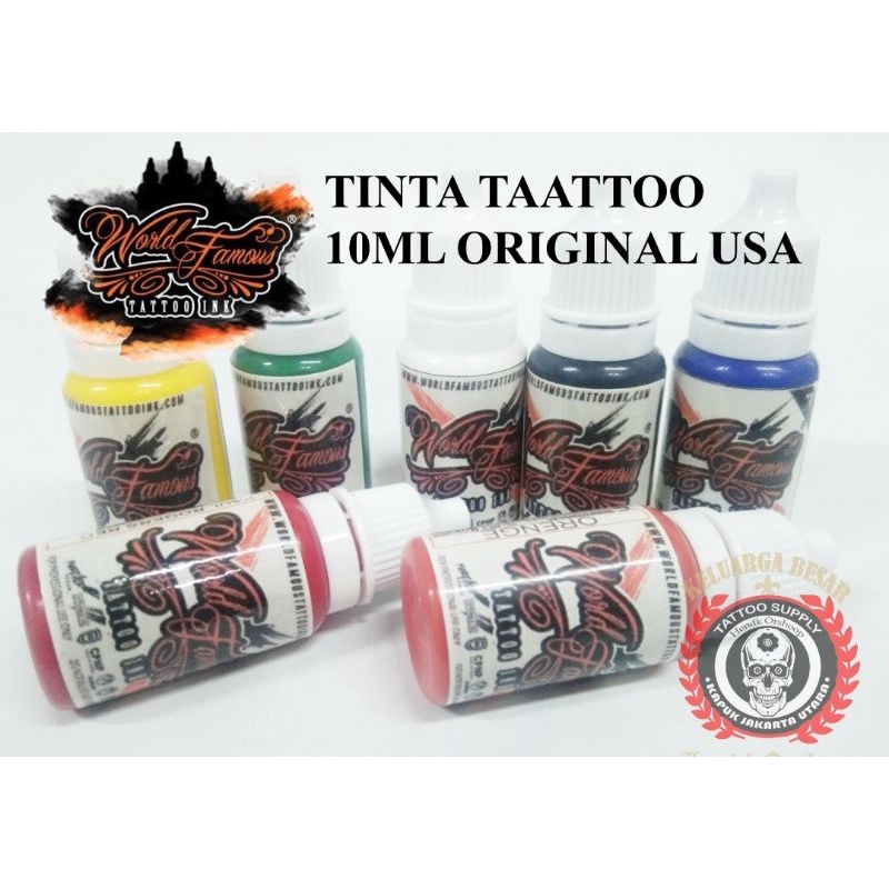 Jual TINTA TATTOO WORLDFAMOUS USA 10ML | Shopee Indonesia