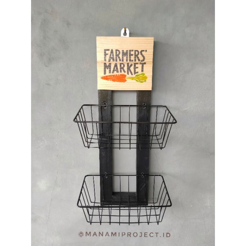 Jual keranjang farmhouse carrot/ keranjang farmers / farmers market ...