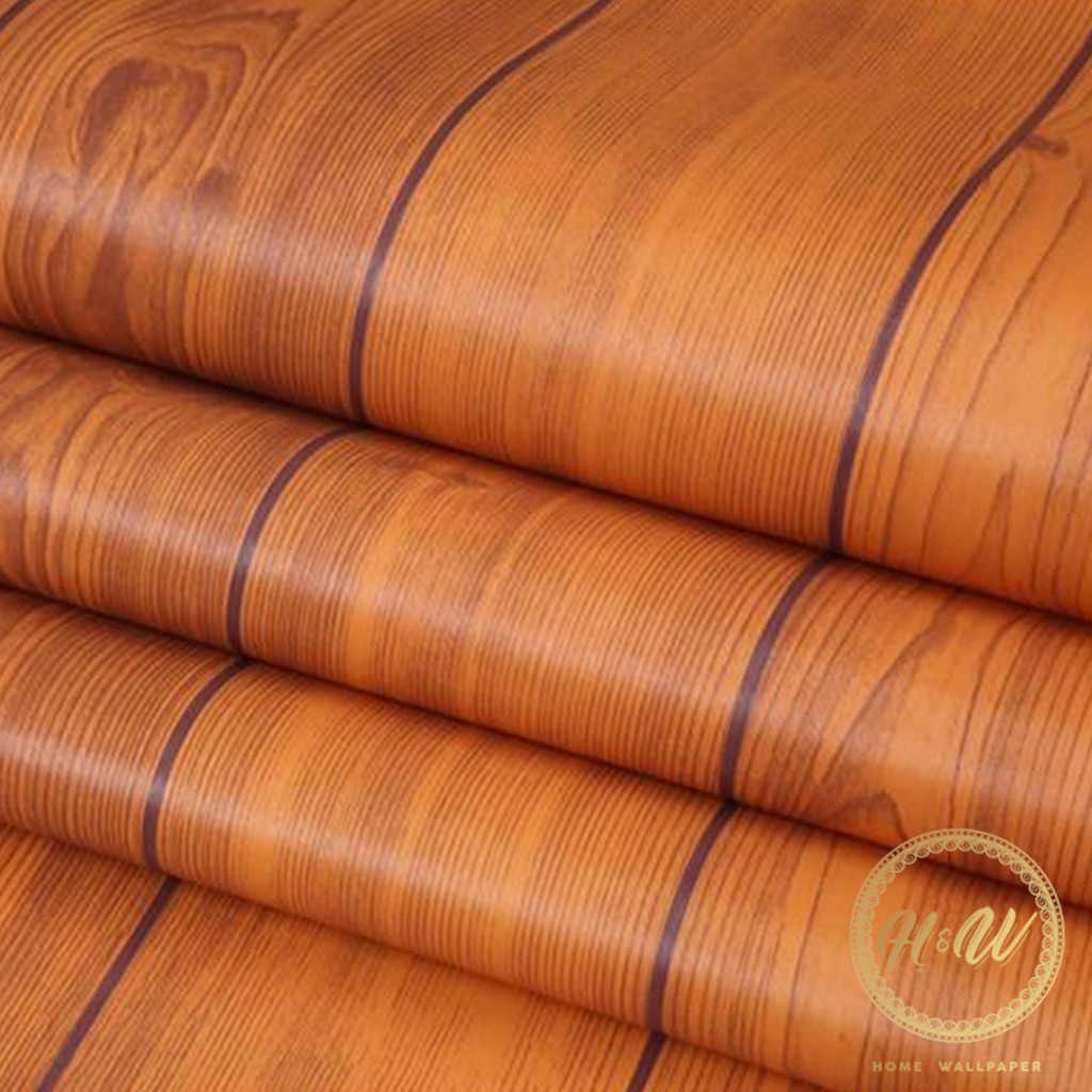 Jual Wallpaper Sticker Dinding Motif Kayu - Anti Air Tahan Lama - 45cm ...