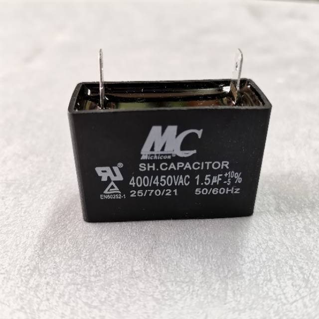 Jual Kapasitor Capasitor MC 1.5 uf Mikro 400/450VAC Segi Kotak Mesin Cuci Mesin Air Kulkas AC ...