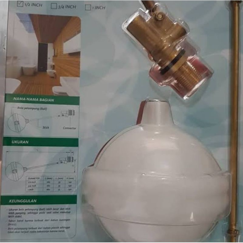 Jual pelampung toren wasser HSA-6075 1/2 INCH / floating tap wasser HSA-6075 1/2 inch | Shopee ...