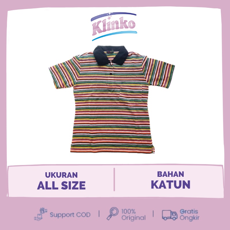 Jual Klinko - Baju Kaos Motif Salur | Shopee Indonesia