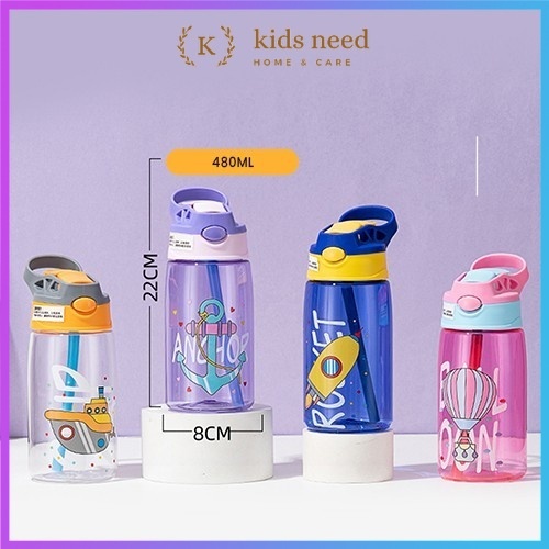 Jual Botol Air Minum Anak 450 ML BPA FREE / Botol Minum Anak Lucu Motif Karakter Imut dengan ...